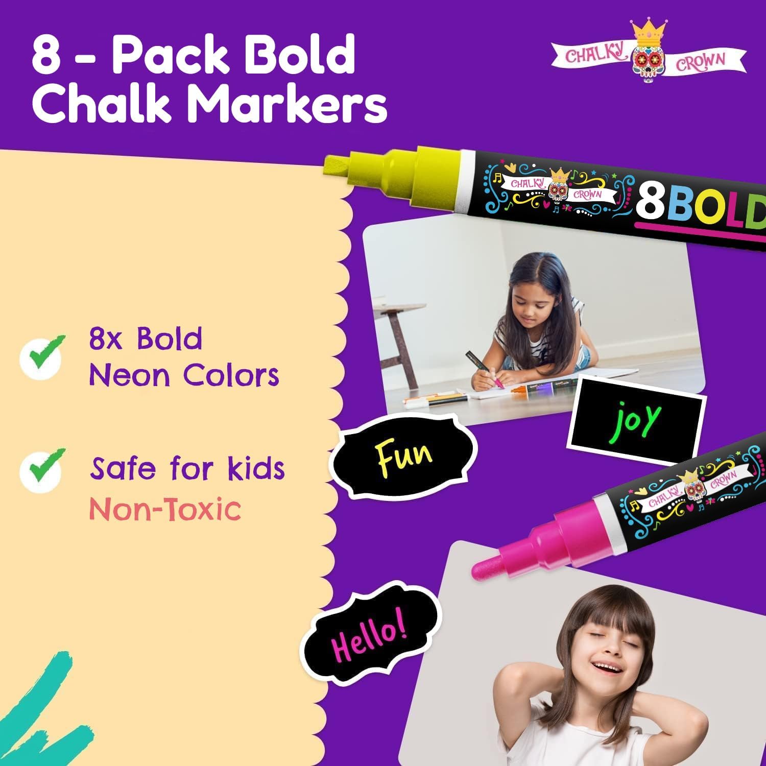 Bold Chalk Markers -8 Colors – WYRD